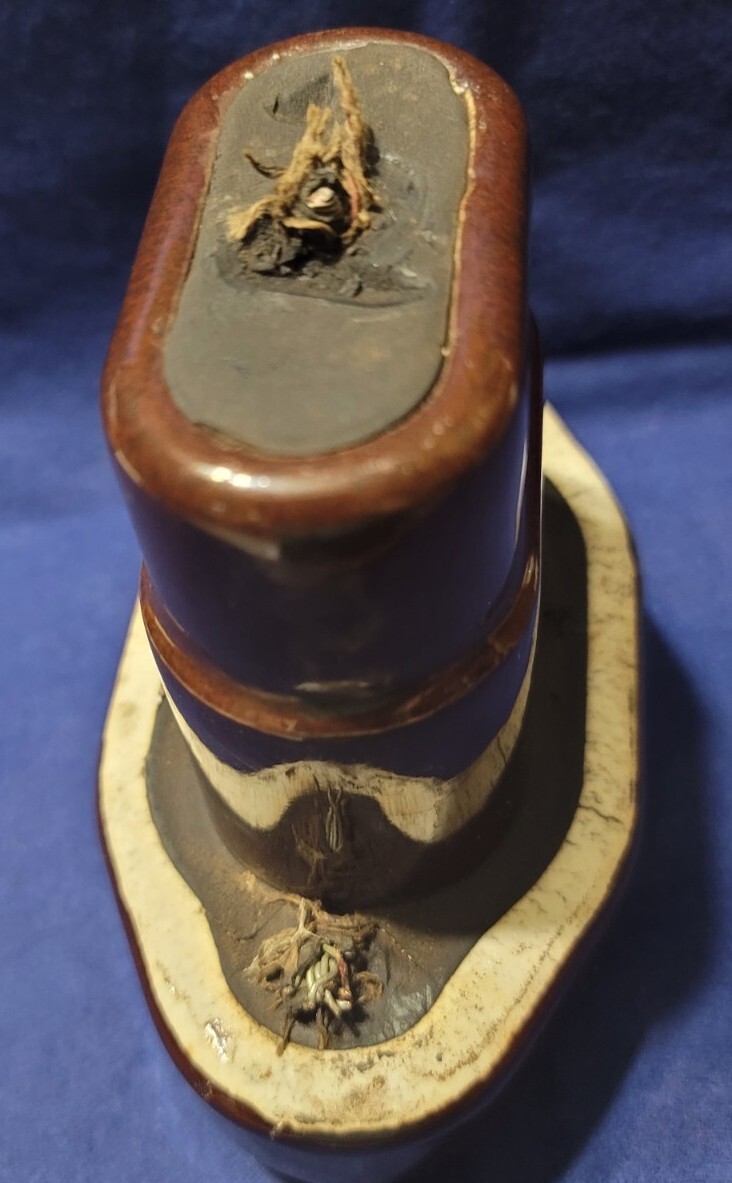 Vintage Crystal Valve Lightning Arrester Brown Ceramic Insulator | eBay