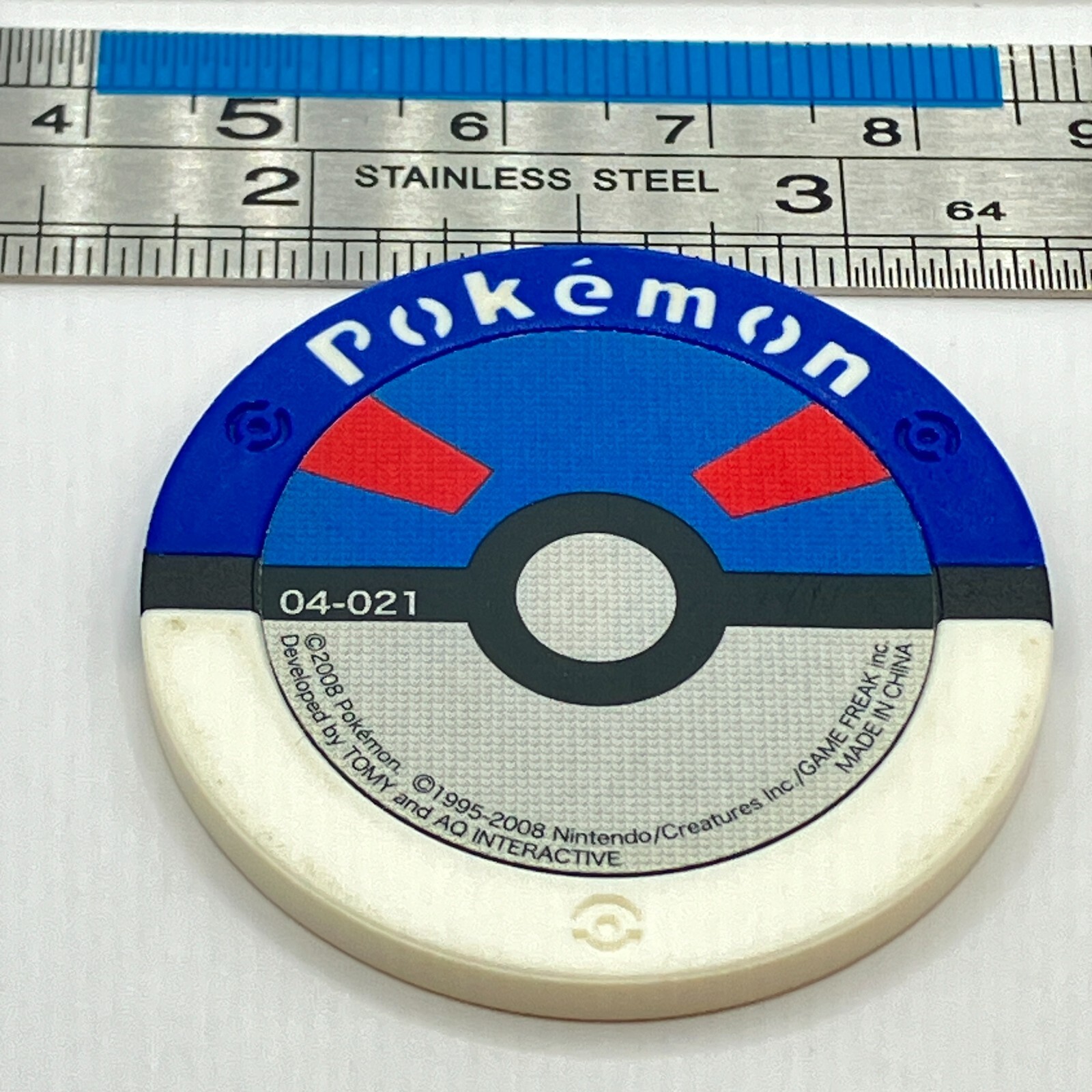 Pikachu - Pokemon Arcade Game Token 04-021 Tag Coin TOMY 2008 Japanese ...