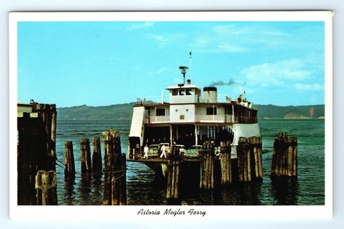 Vintage Postcard Astoria Megler Ferry Oregon OR Columbia River | eBay