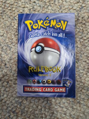 Original 1999 Pokemon Trading Card Game Starter Rules Version 3 Rule ...