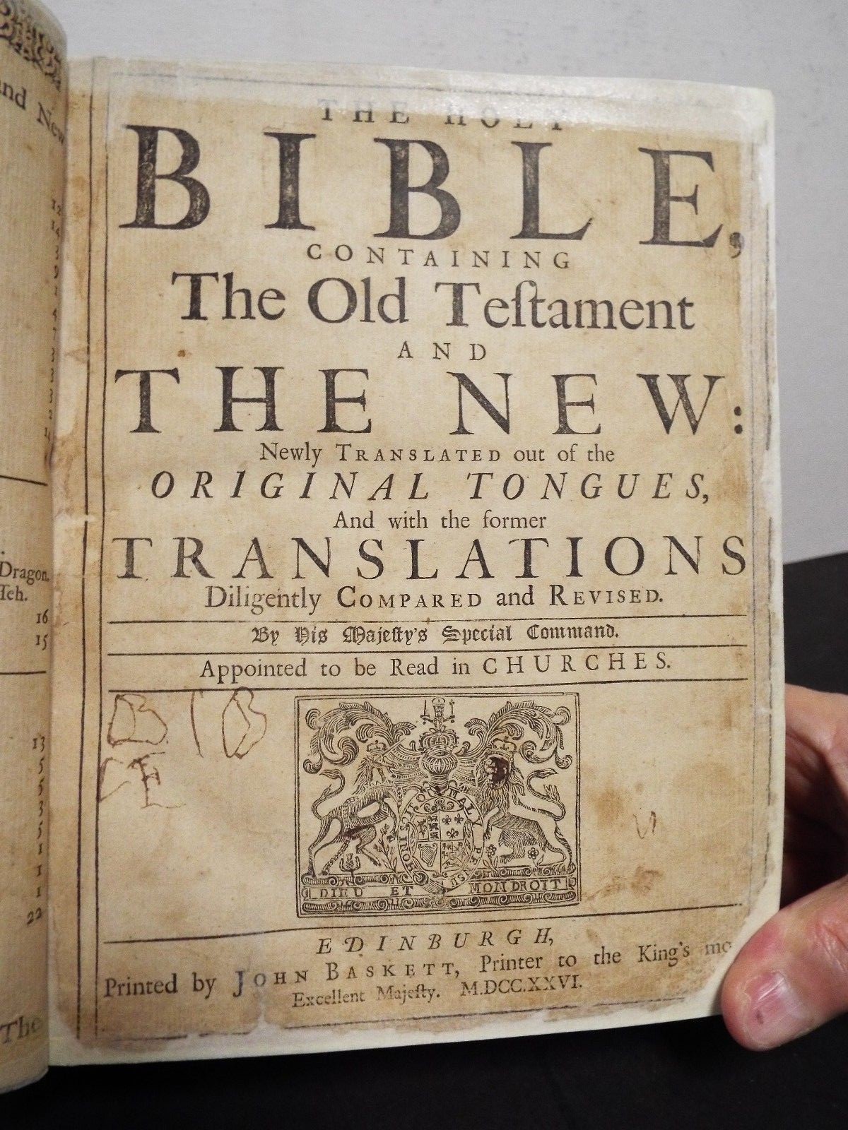 1726 Gilbert Tennent's Bible - Great Awakening -Princeton University-co ...