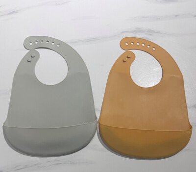 gender neutral Adjustable Silicone Baby Bibs set of two | eBay