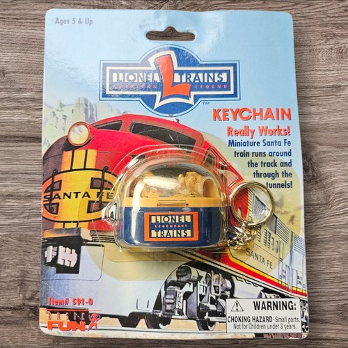 NEW Vintage Lionel Trains Keychain Miniature Santa Fe Train Moving Toy ...