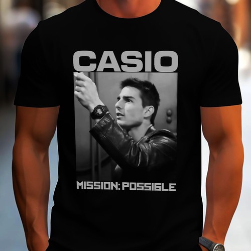 Casio Shirt Tom Cruise Retro Vintage Watch Mission Impossible 80s Fan ...