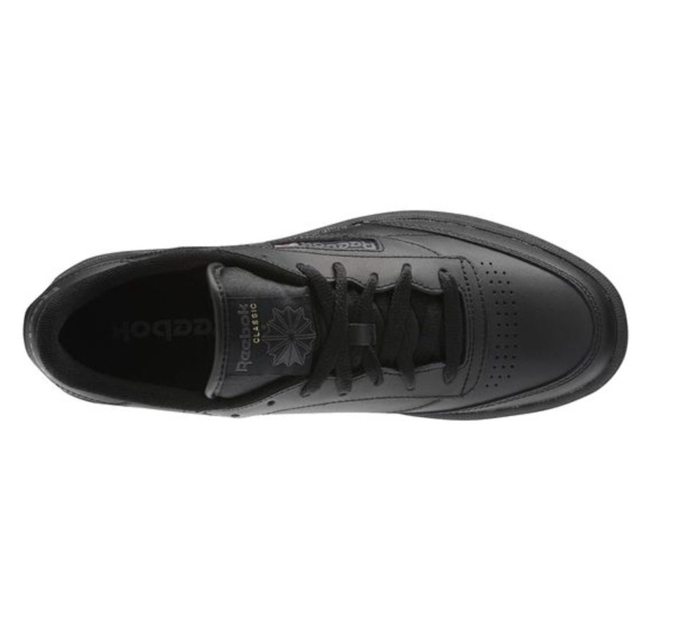 Reebok Club C 85 AR0454 Black/Charcoal Leather Casual Men Shoes Fast ...