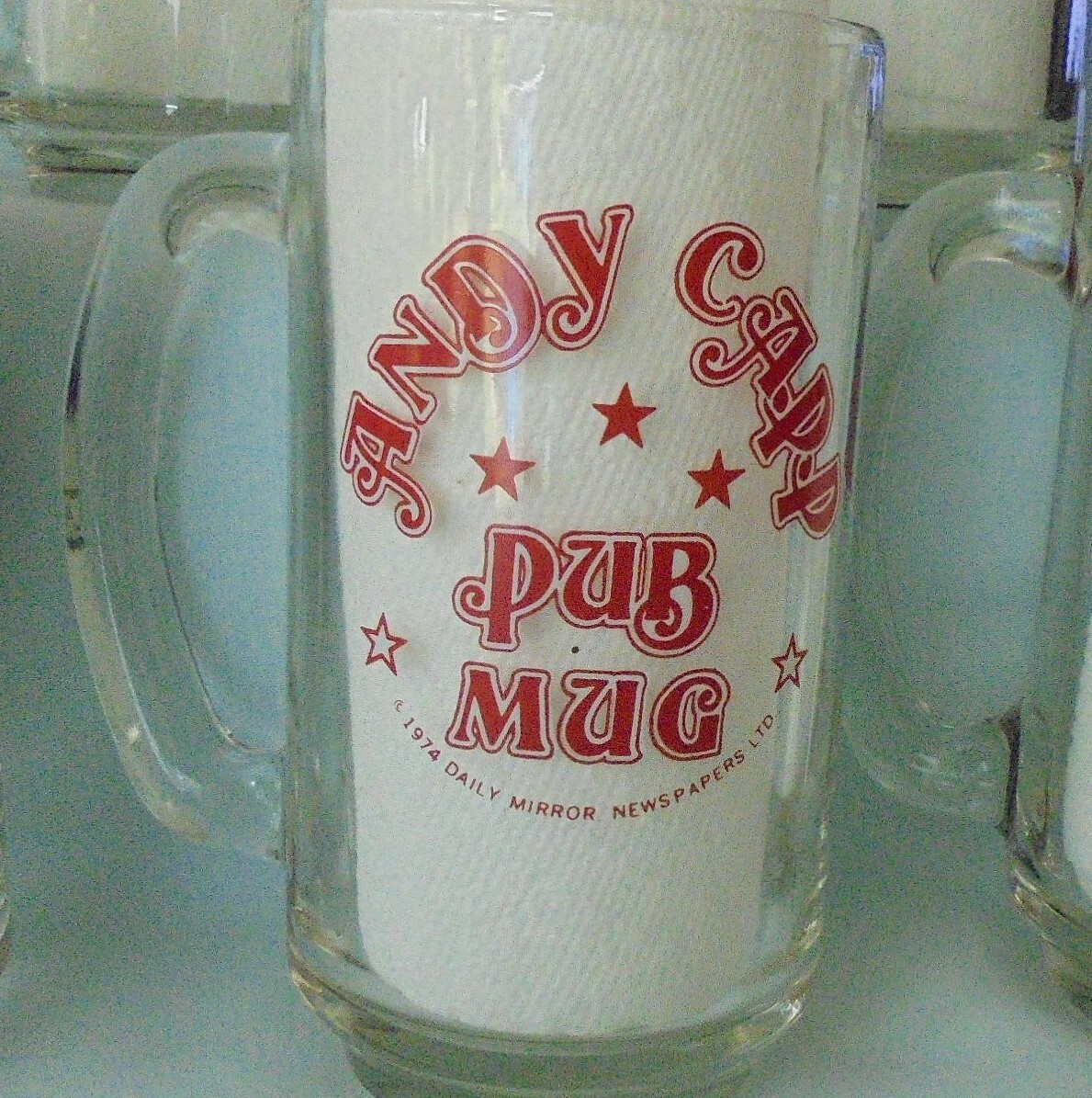 Andy Flo Capp Glass Beer Pub Mug 1974 Daily Mirror Newspaper Smythe ...