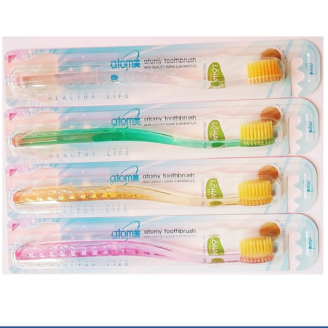 ATOMY Toothbrush High Quality Super Slim Bristles SOFT Souple Set of 4 ...