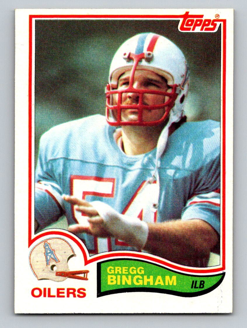 Gregg Bingham #95 1982 Topps Houston Oilers | eBay