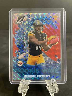 George Pickens 2022 Zenith RW-GP ROOKIE WAVE RED PRIZM!! | eBay