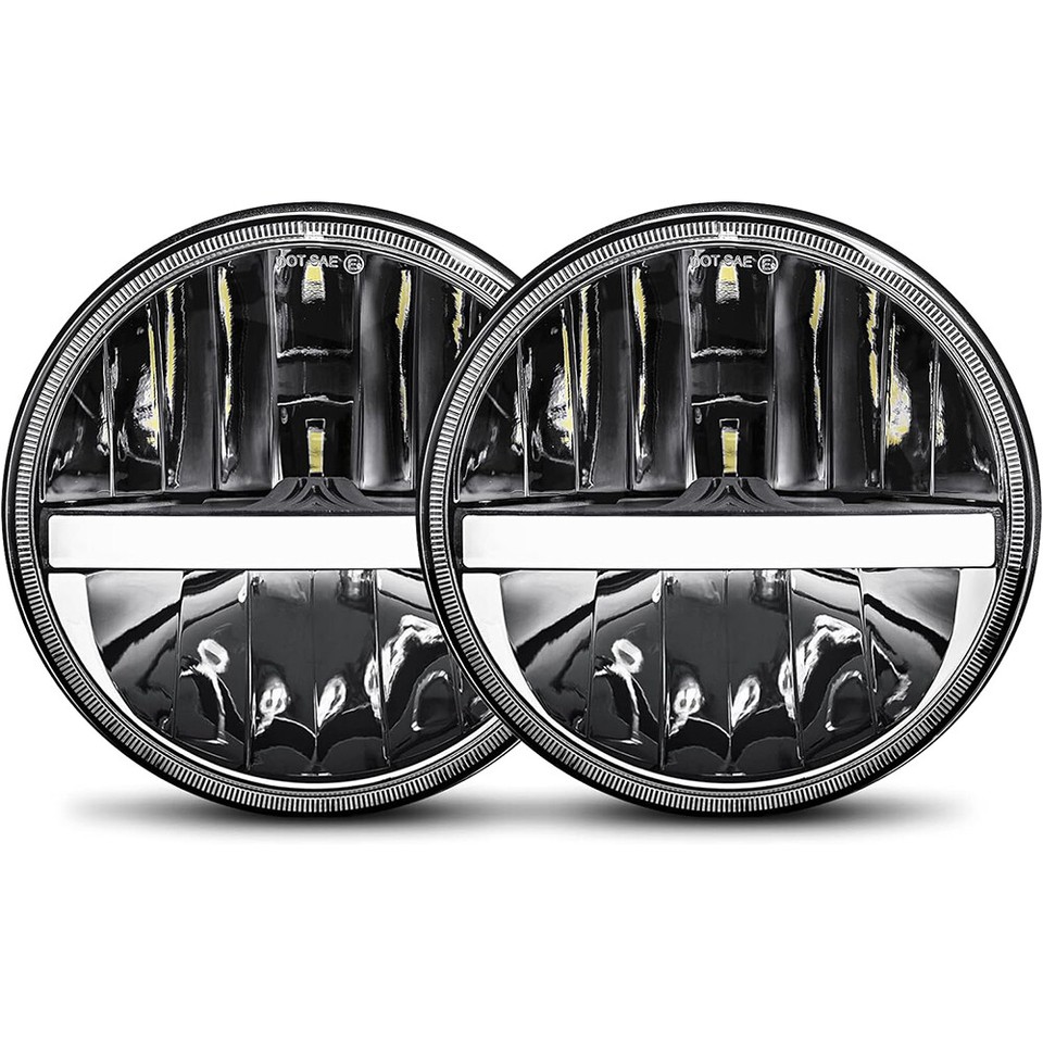 Brightest Pair 7" inch Round Halo LED Headlights DRL Turn For Chevrolet ...