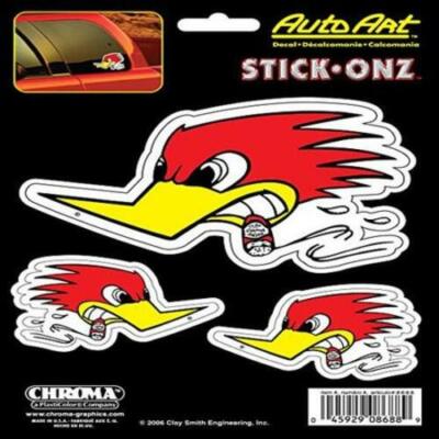 Classic Mr Horsepower Angry Woodpecker Decal 3 Stickers Clay Smith Cams ...