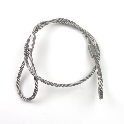 2pc- 1/4" Stainless Steel Cable Sling 7x19- 8ft Long With Loop Eyes | eBay