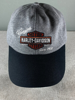 Genuine Harley Davidson Motorcycles Since 1903 Gray Strap Back Hat Cap ...