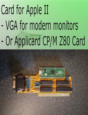 Apple II V2 ANALOG VGA & Z80 PCPI Applicard Softcard PicoPal IIe Ralle ...