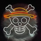 One Piece Skull Neon Sign, Pirate Skull Neon Light, Anime , Custom Neon ...