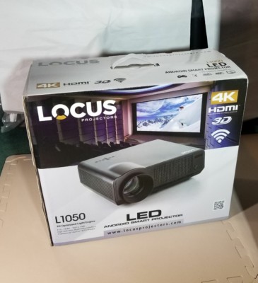 Locus L1050 Android Smart Projector with 72" Self Lock Screen 4k 3D ...