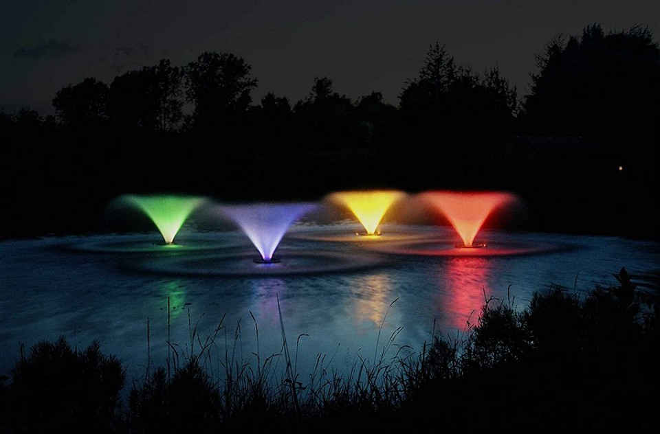 Kasco Marine Waterglow Fountain LED Light Kit 3 Fixtures, 50' Cord 11 ...