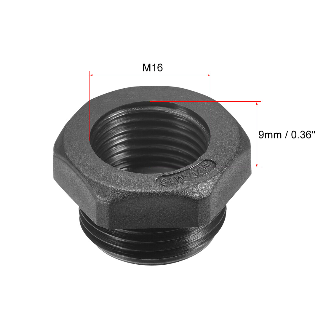 Threaded Reducing Bushings Nylon Connector M20 Male to M16 Female ...