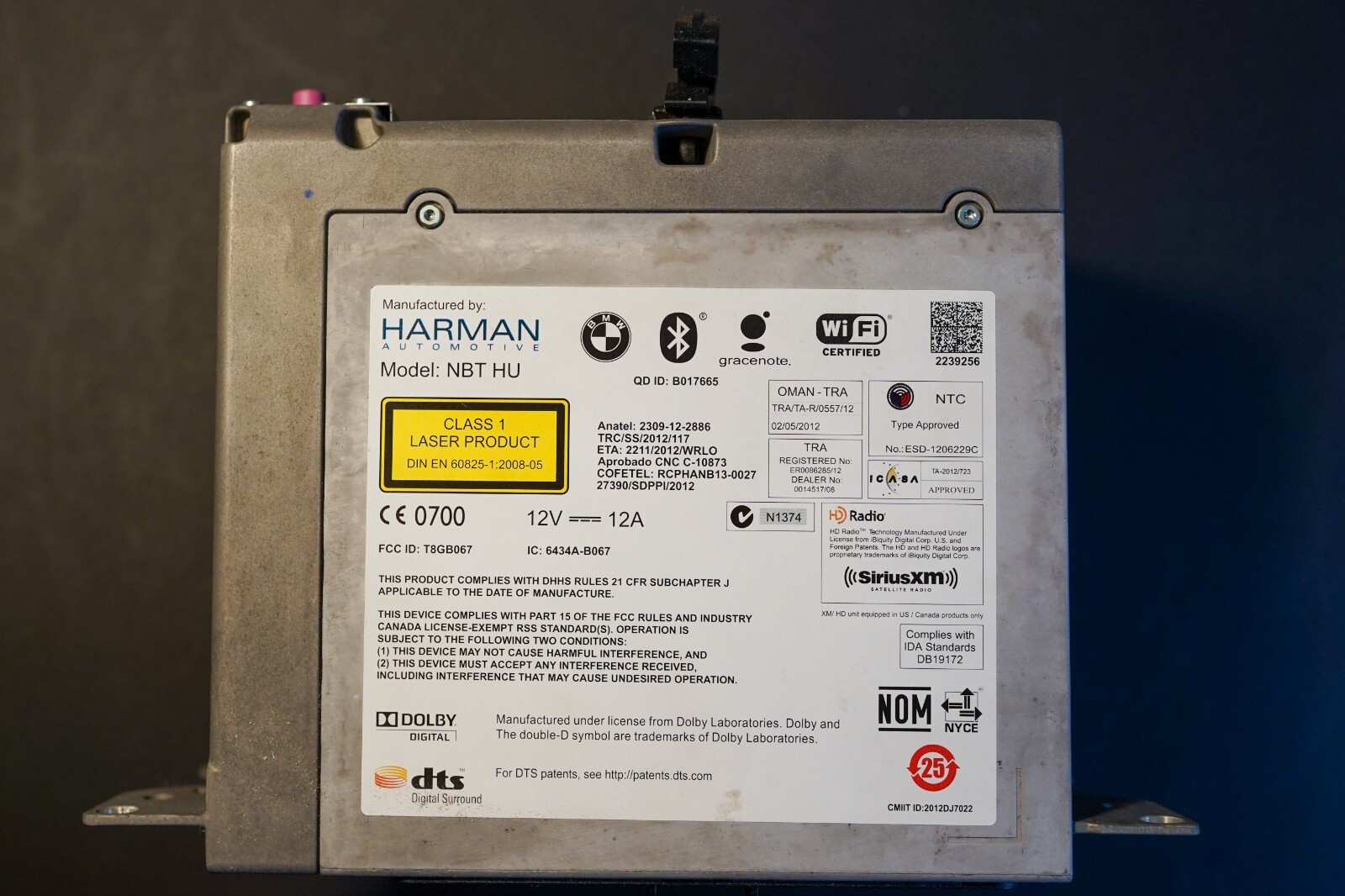 BMW Audio Receiver Harman OEM NBT HU 6512 C1 9 387 568 01 938756801 | eBay