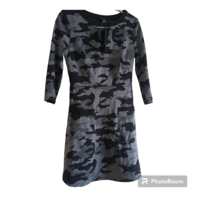 PAPILLON CLOTHING CAMO S/S Camo Dress w Keyhole Neck &Pockets | eBay