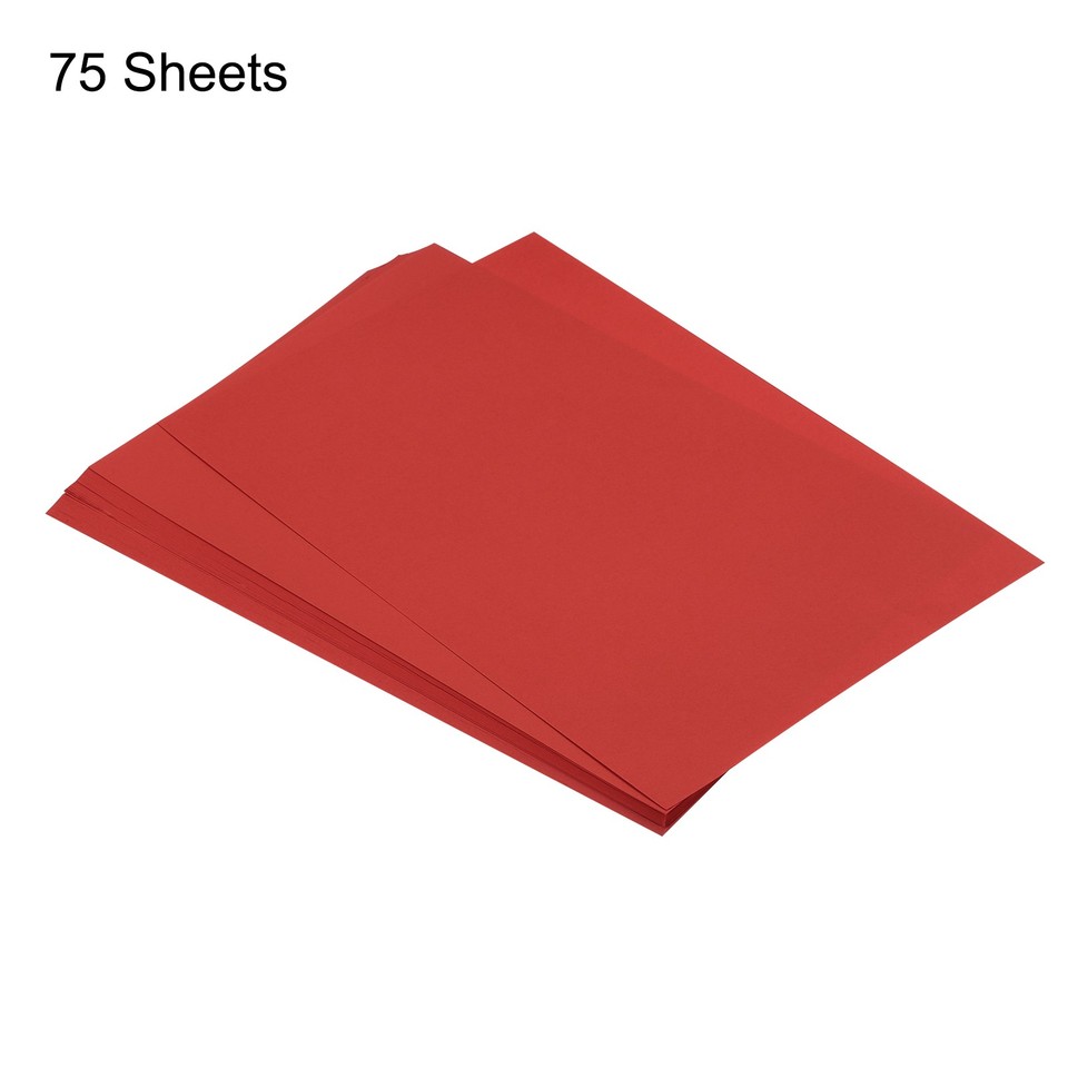 75 Sheets A4 Colored Print Copy Paper 8.5x11" Origami Paper Bright Red ...