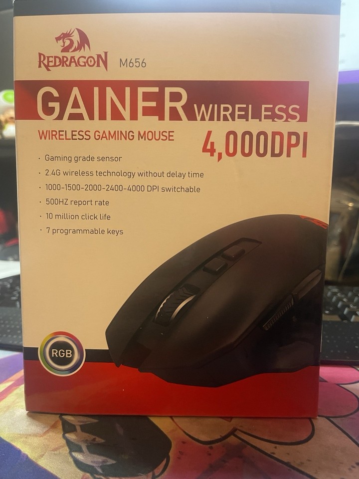 REDRAGON-M656-R1BK Gainer Wireless Gaming Mouse, 4000 DPI 2.4Ghz - 7 ...