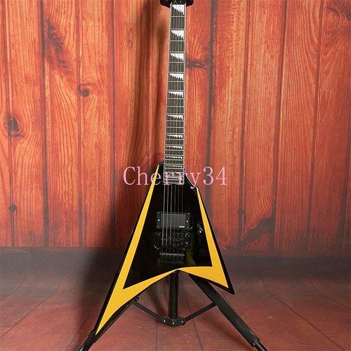 Black Yellow Alexi 600 Electric Guitar Black Hardware Humbucker FR ...