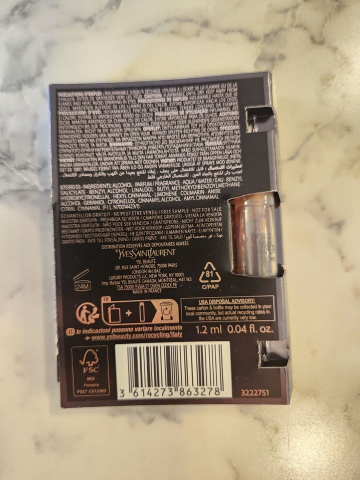 Yves Saint Laurent Black Opium Le Parfum Perfume 1.2ml Spray Sampler | eBay