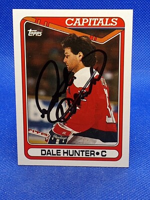 AUTOGRAPH AUTO Dale Hunter 1990-91 Topps #129 | eBay