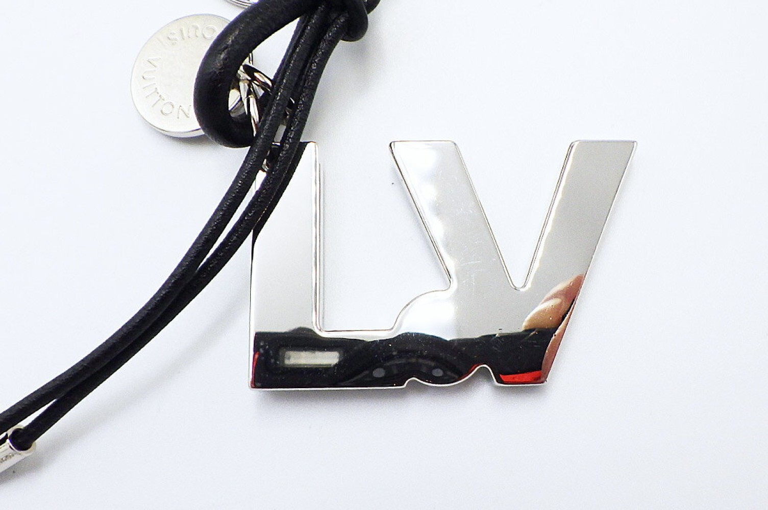 Louis Vuitton LV Logo Plate Keyring M66497 Bag Charm … - Gem