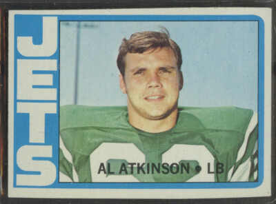 1972 Topps #159 Al Atkinson New York Jets | eBay