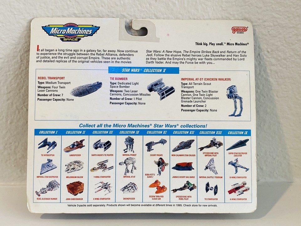 Micro Machines Space V Star Wars 1994 3-Pack NEW SEALED 65860 Galoob | eBay