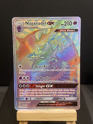 Pokemon Card Naganadel GX 134/131 SM Forbidden Light Secret Rare Near ...