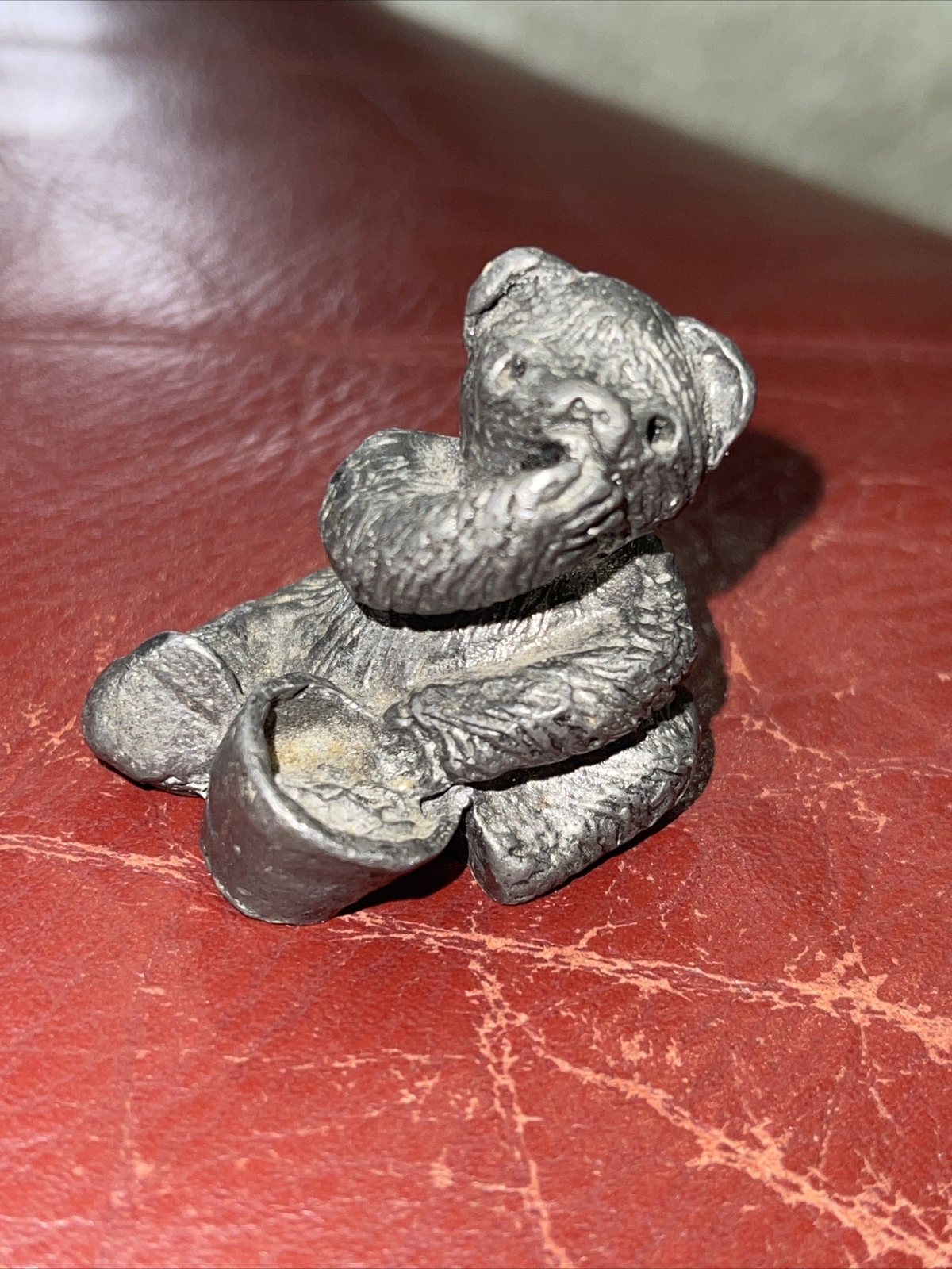 Pewter Bear With Honey Pot Figurine 1 5/8" Handcrafted Pewter USA ...