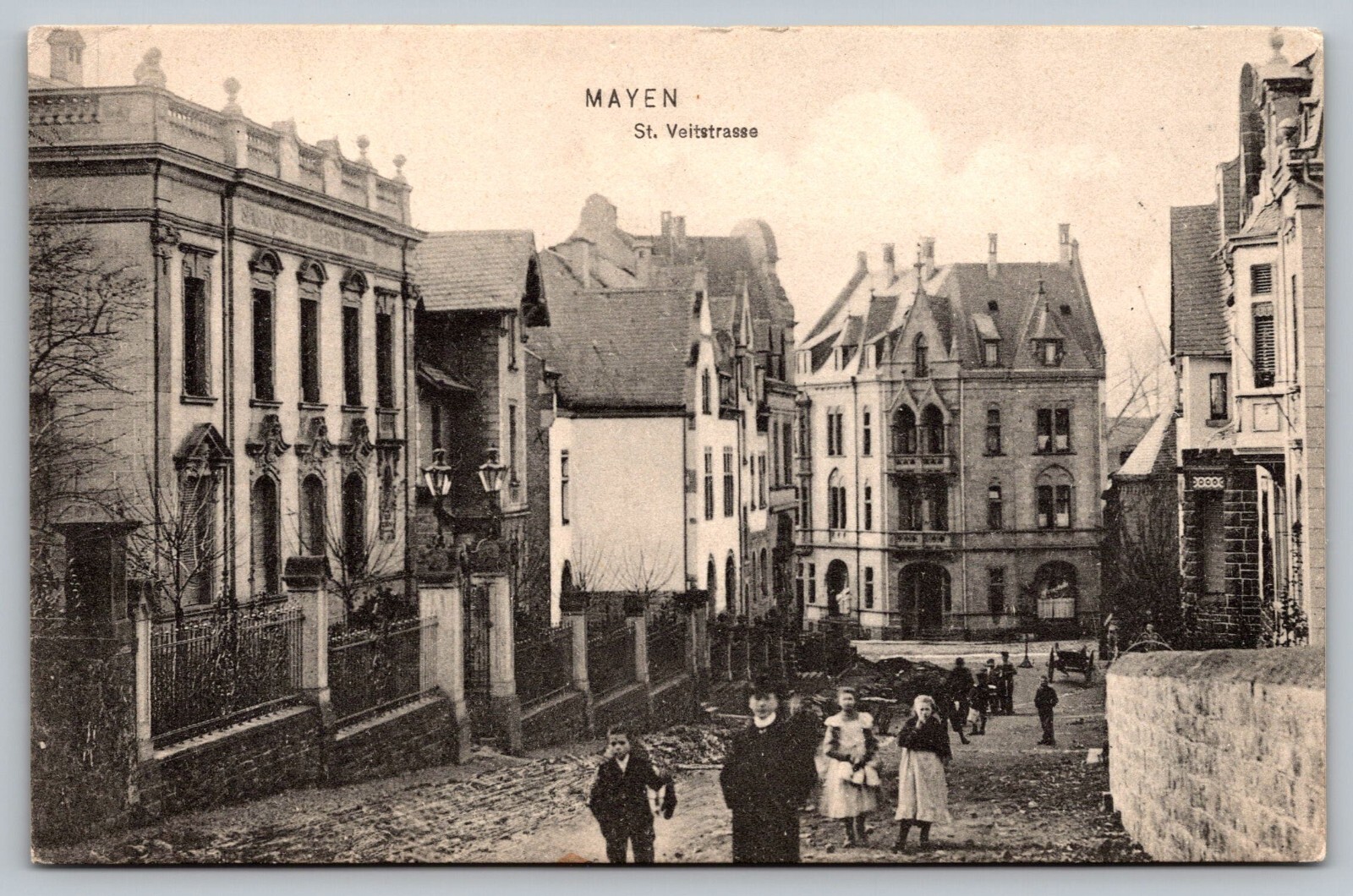 Postcard B&W Mayen St. Veitstrasse VTG c1900 F4 | eBay