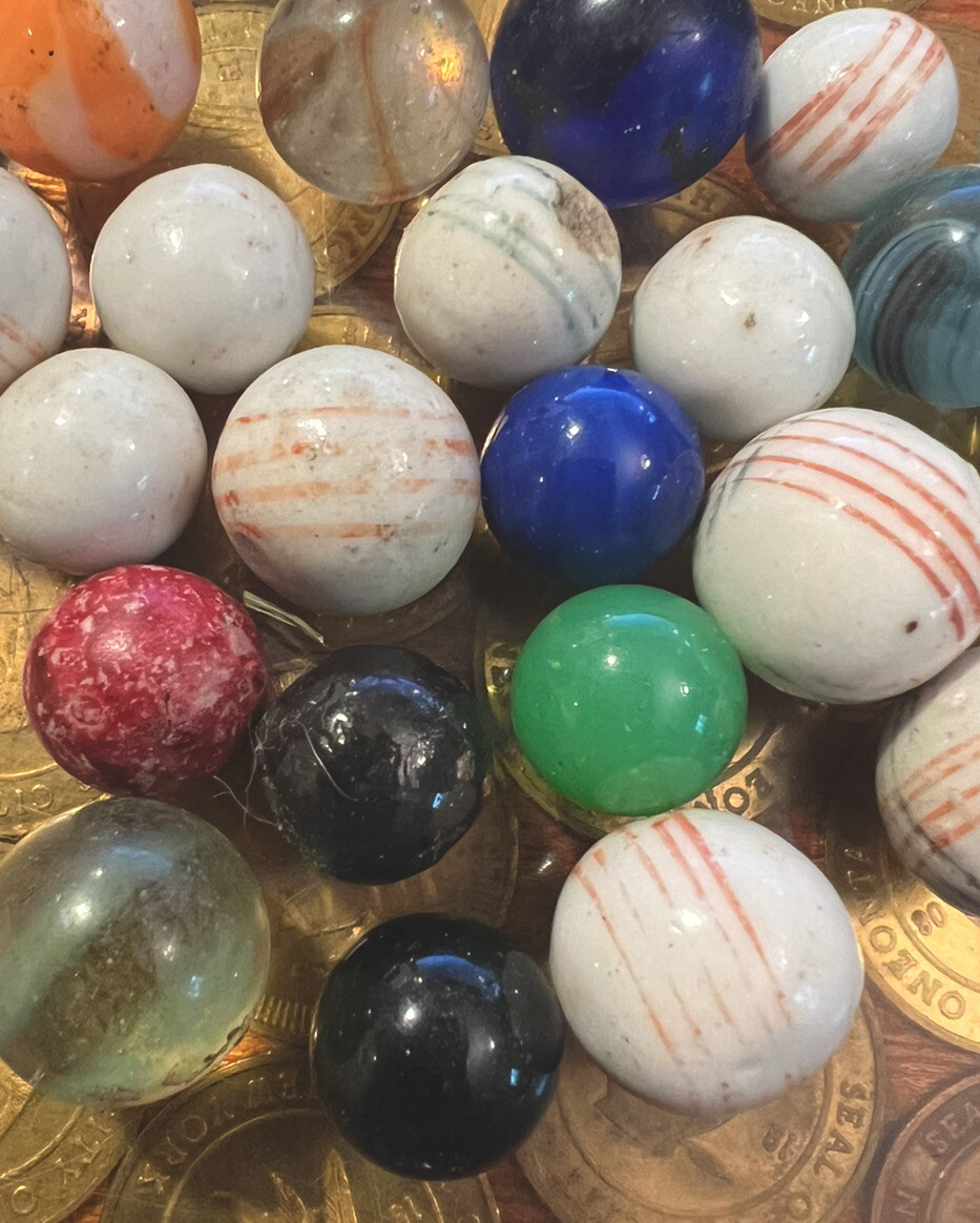 Lot 26 Rare Type Vintage German Marbles Many Unique One Of A Kind | eBay