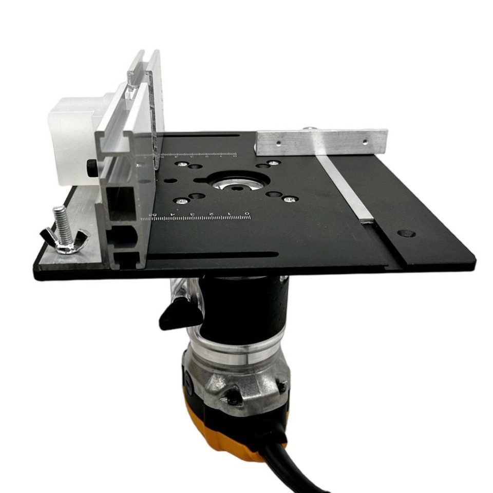 Aluminum Router Table Insert Plate W/ Miter Gauge Guide Bracket ...