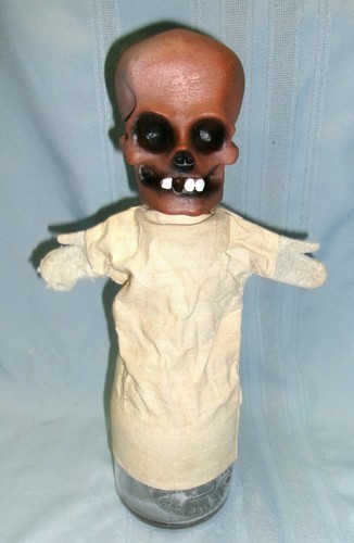VINTAGE 12" SPOOKY HALLOWEEN SKELETON / RUBBER HEAD SKULL HAND PUPPET***** | eBay