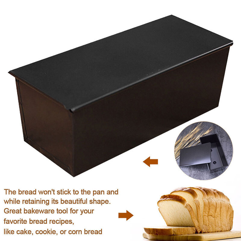 Rectangle Toast Box Kitchen Bread Loaf Tin Pan Mold Non-stick Baking ...