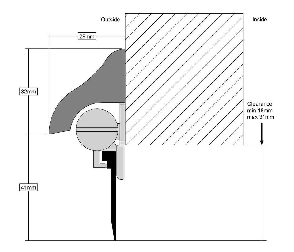 Brydale Automatic Rubber Door Bottom Threshold Sweep Seal Wood Draught ...