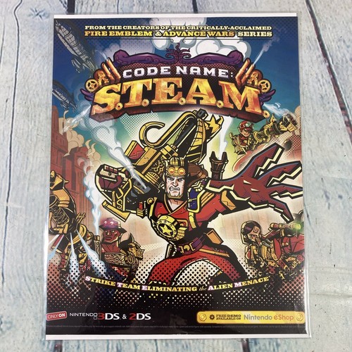 2015 Code Name Steam Nintendo 2DS 3DS Gaming Print Ad / Poster Amiibo ...