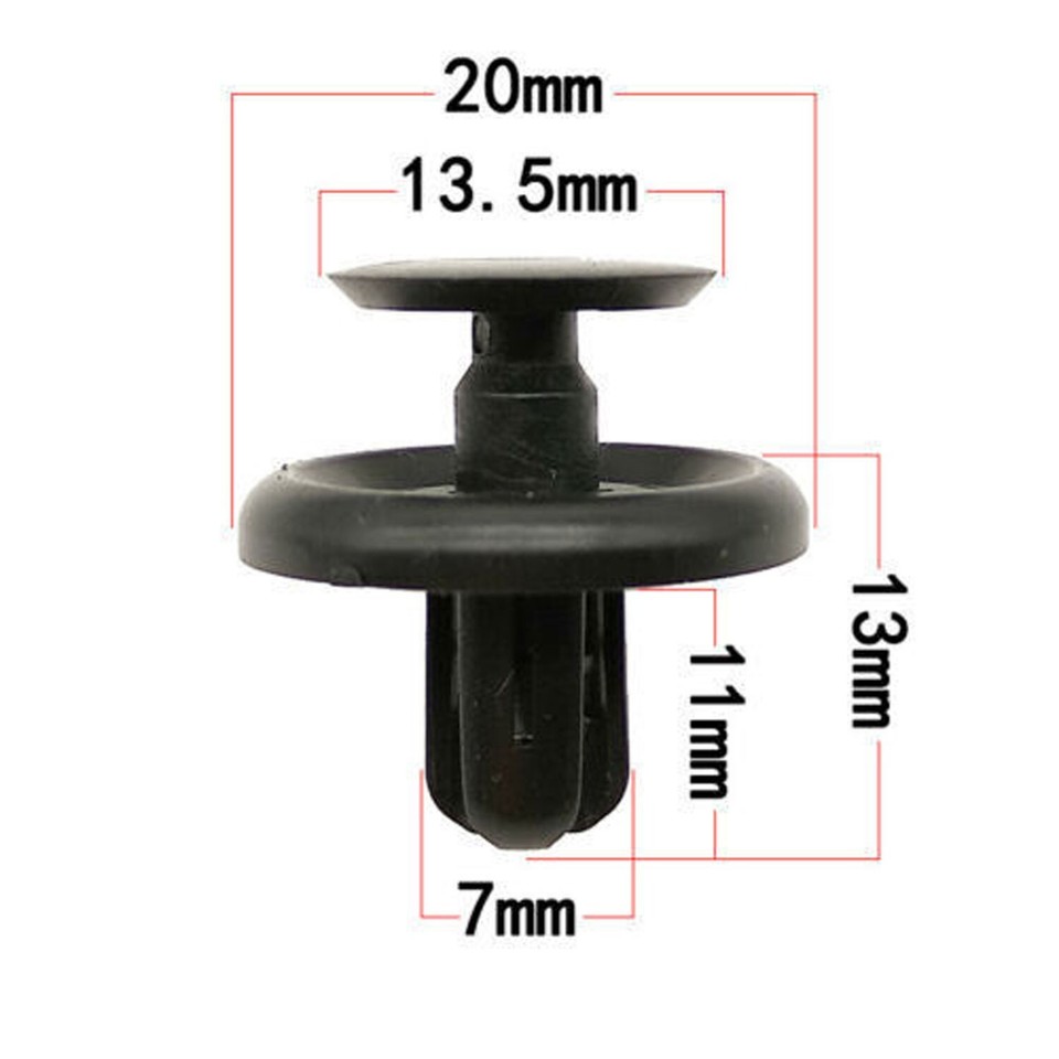 100pcs Bumper Clips FENDER TRIM Car Push Pin Rivet Fastener Retainer 9 ...
