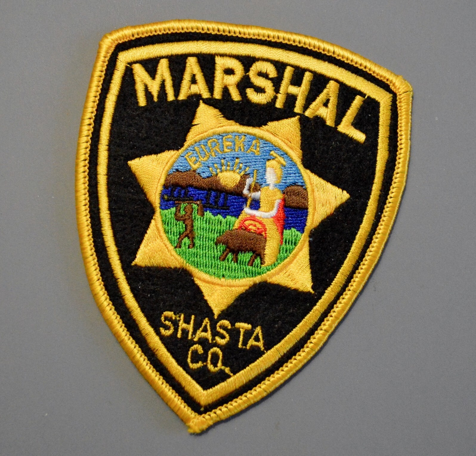 Shasta County California Marshal Black Felt Patch ++ Mint CA | eBay