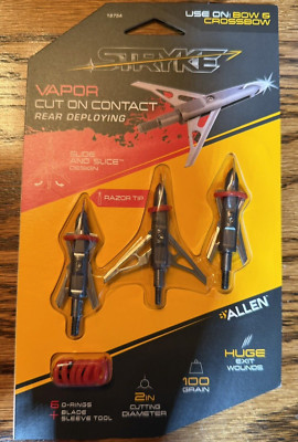 Stryke Vapor Cut On Contact rear deploying ALLEN - Broadheads- NEW ...