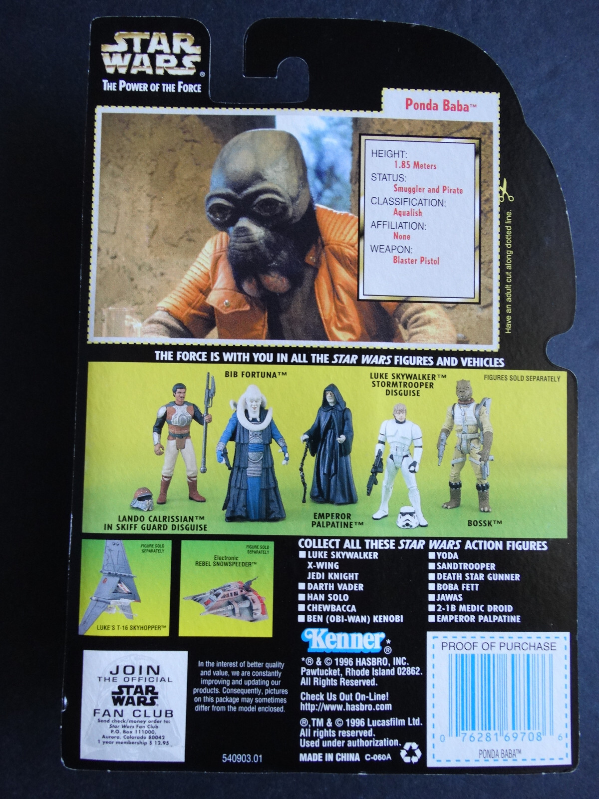 1996 Star Wars POTF Ponda Baba Blaster Pistol And Rifle Action Figure ...