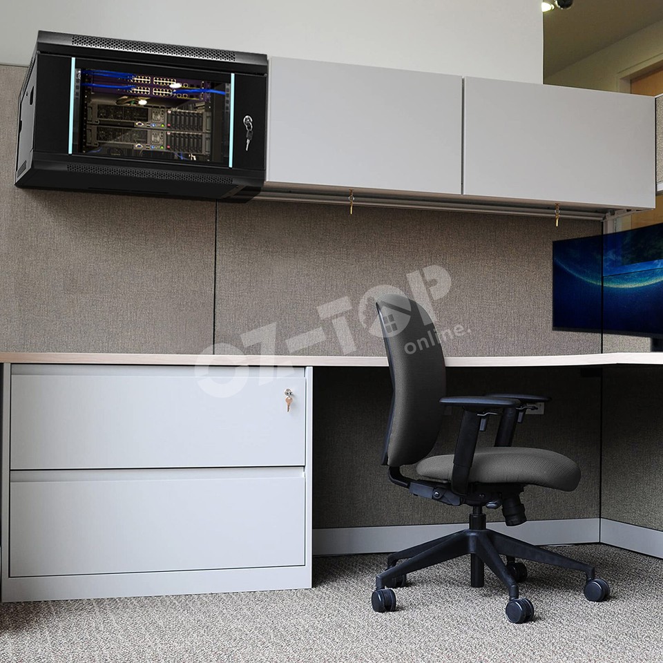 6U 450mm Deep Wall Mounted Server Rack Network Cabinet Data LAN Rack ...