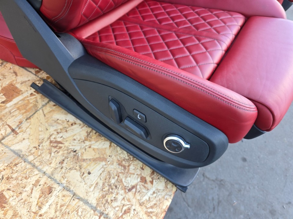 LEATHER SEAT SEATS SET FRONT/REAR RED COLOR 40K 18-23 AUDI A5 S5 RS5 B9 ...