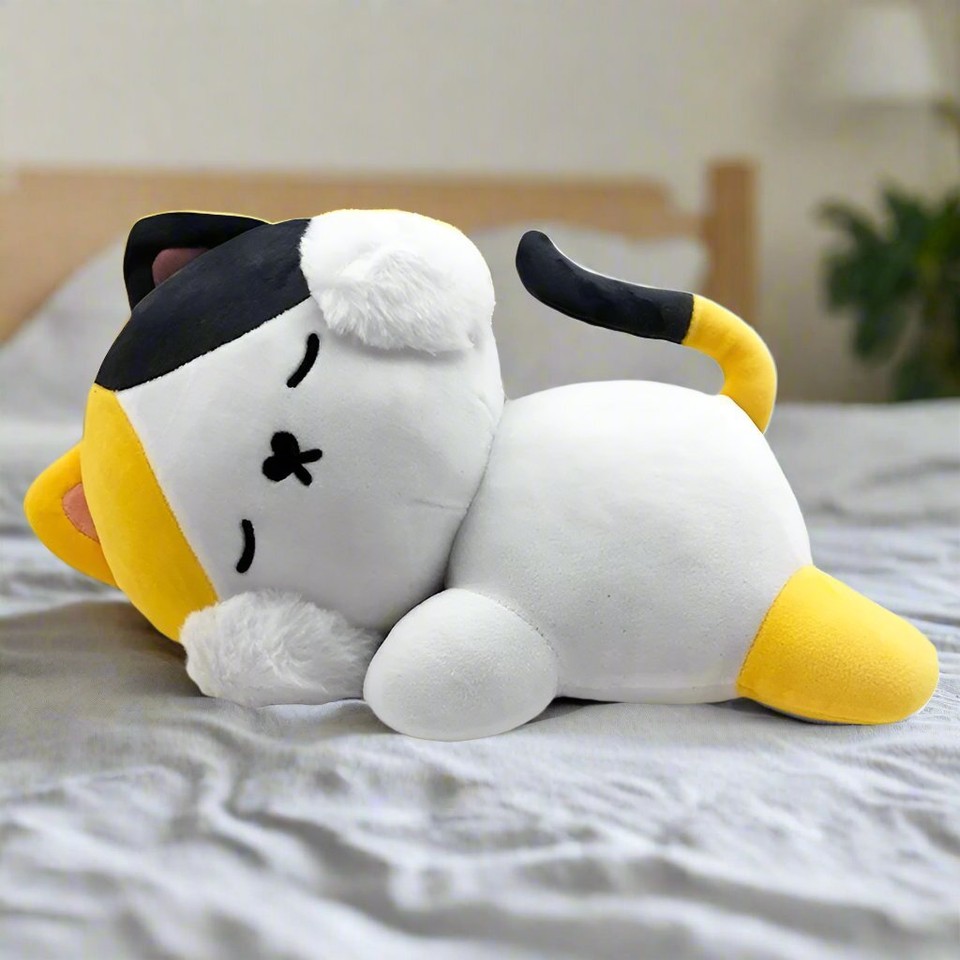 Kenji Cats Soft Plush Toys Fortune Cat, Sleepy Lucky Cat, Two Tail ...