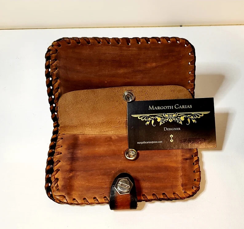 Wallet.Women.Handmade.Leather.Retro.Vintage Style.Trending. | eBay