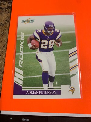 2007 SCORE ADRIAN PETERSON ROOKIE CARD ~ #341 | eBay